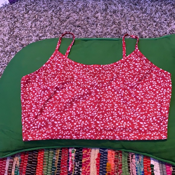 SHEIN | Tops | Shien Red Crop Tank Top | Poshmark